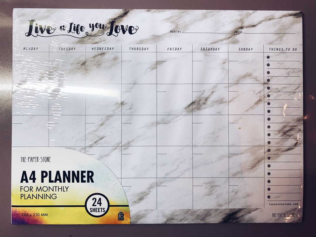 A4 Paper Planner (Monthly), Hobbies & Toys, Stationery & Craft ...