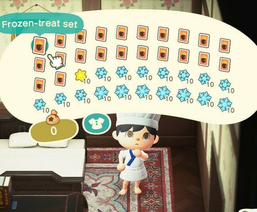 Animal Crossing ACNH Frozen Snowflake DIY Full Set + Crafting Materials ...