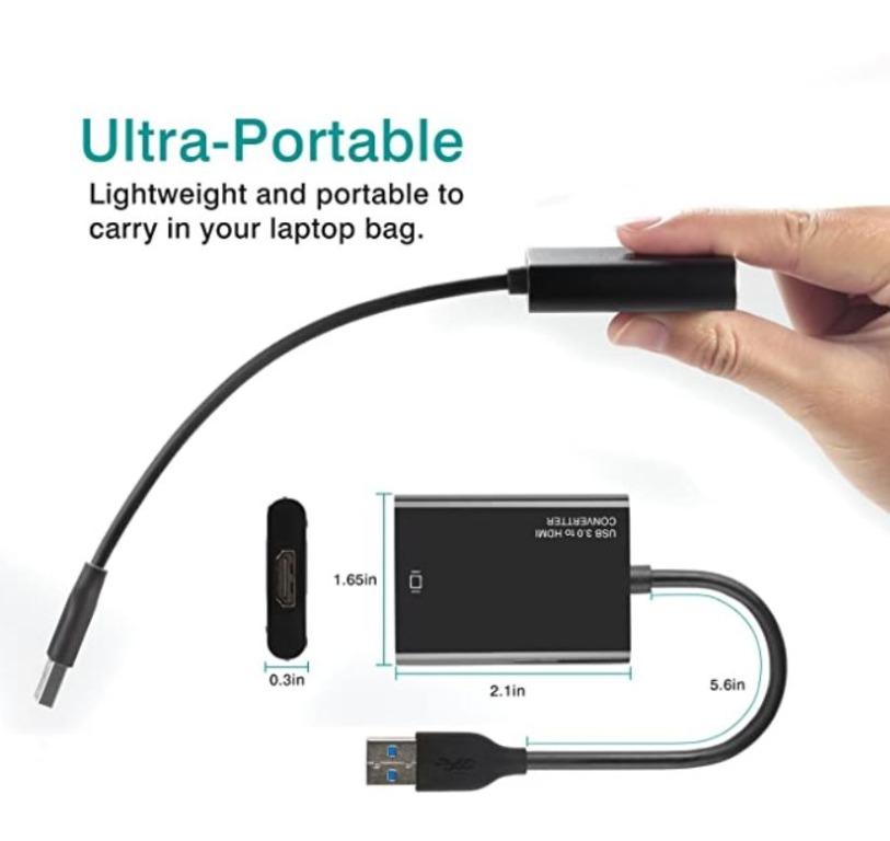 [BNIB] RAYCUE Video Audio Multi Monitor Adaptor, USB To HDMI Adapter ...