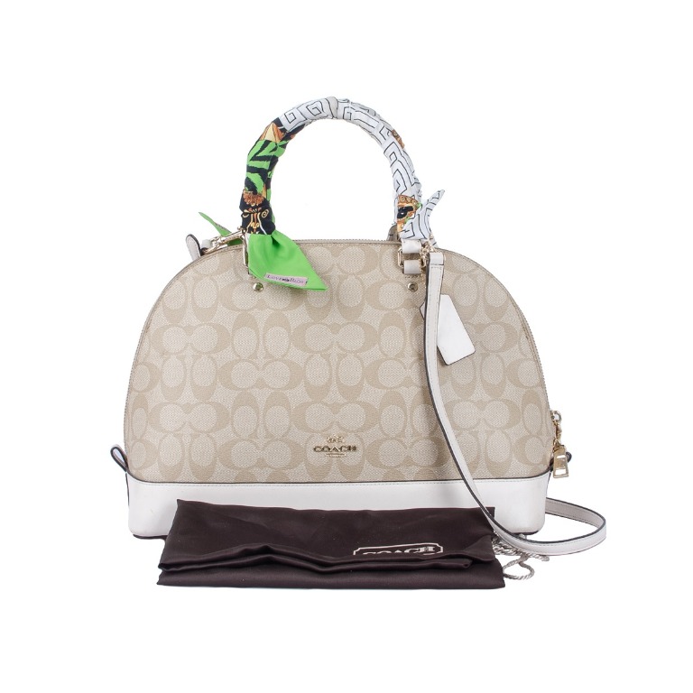 COACH Sierra Signature Chalk/Khaki PVC Crossbody Bag, Luxury, Bags ...