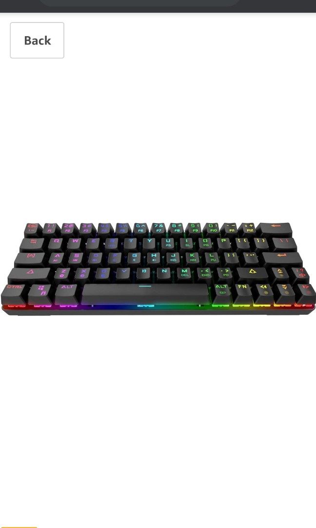 DIERYA Mechanical Gaming Keyboard 60% True RGB Backlit Bluetooth 4.0 ...