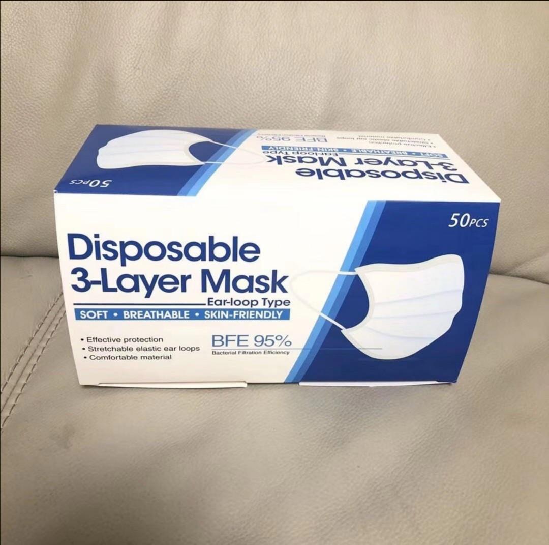 Disposable thick 3 layer mask ..., Health & Nutrition, Face Masks ...