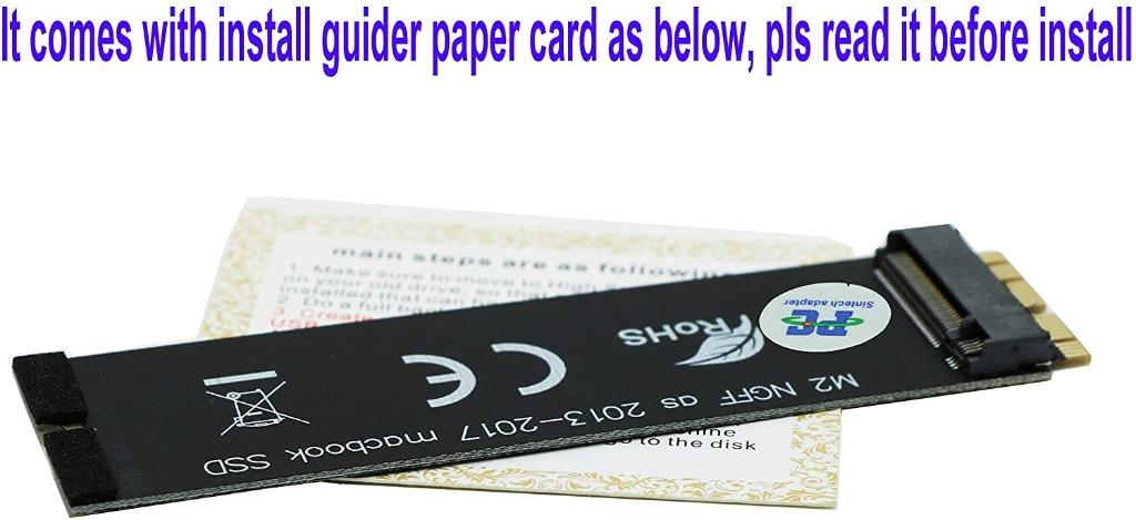 NEW Sintech NGFF M.2 nVME SSD Macbook Air Pro Adapter Card Storage ...