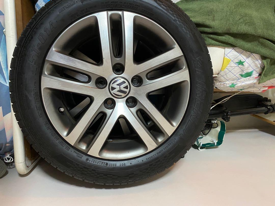 Original 16” VW golf/jetta rims. 5x112. With new tyres, Car Accessories ...