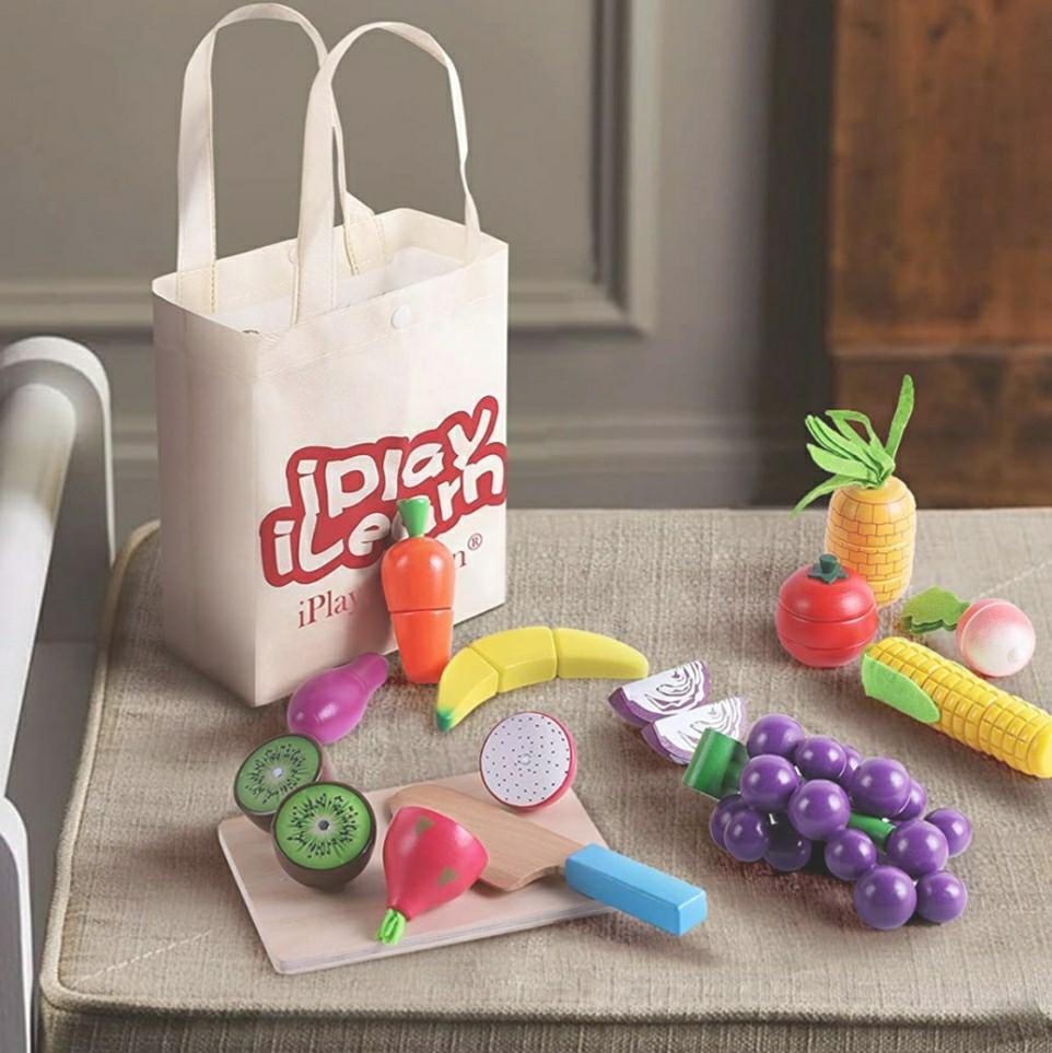 (PO) BN Wooden Magnetic Cutting & Cooking Foods Toy, Children Pretend ...