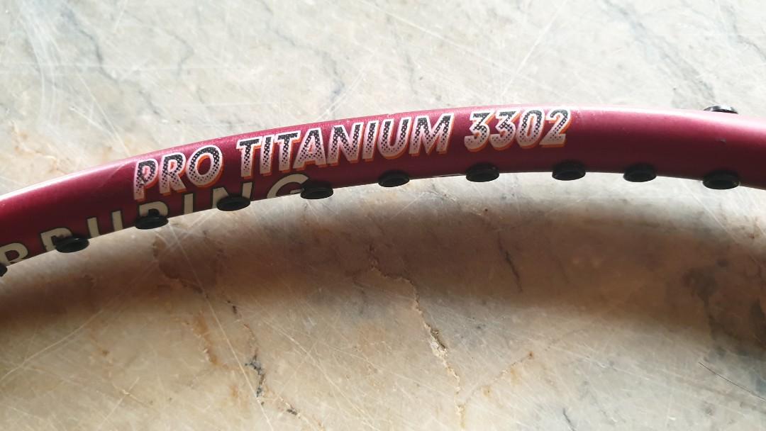 Pre-loved Winex® Pro Titanium 3302 Badminton Racket, Sports Equipment ...