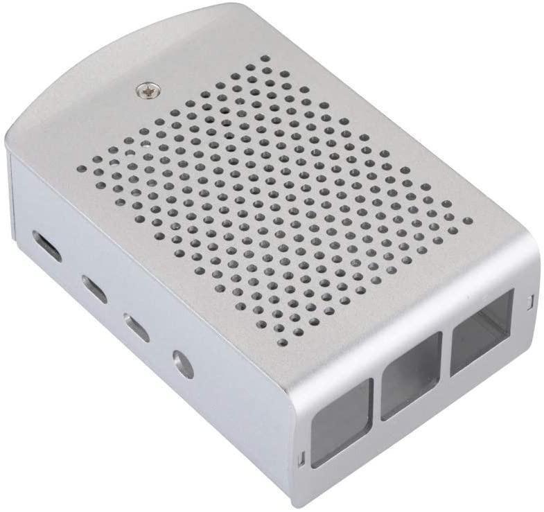 Raspberry Pi 4 Model B Aluminum Case RPI 4 Metal Shell Silver Box ...