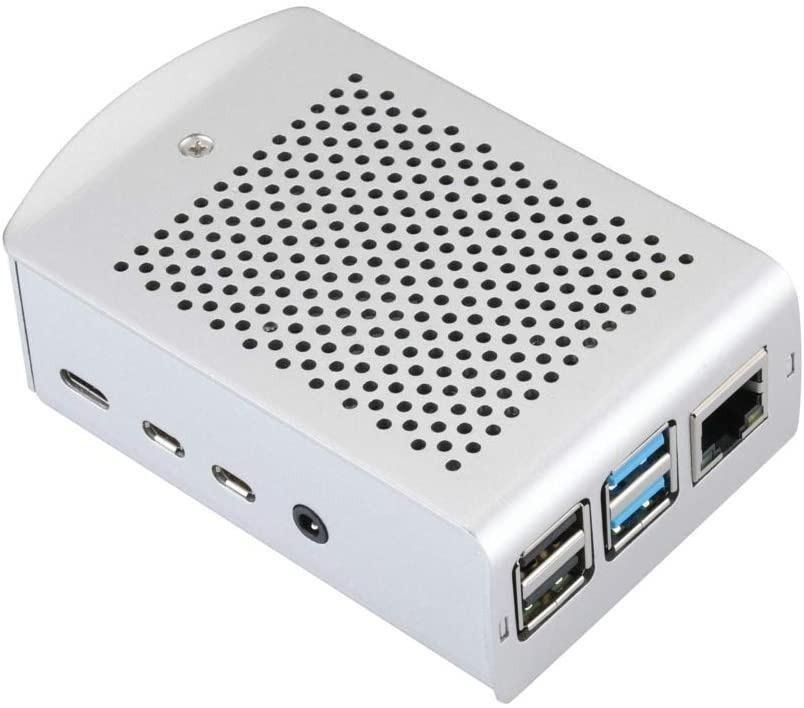 Raspberry Pi 4 Model B Aluminum Case RPI 4 Metal Shell Silver Box ...