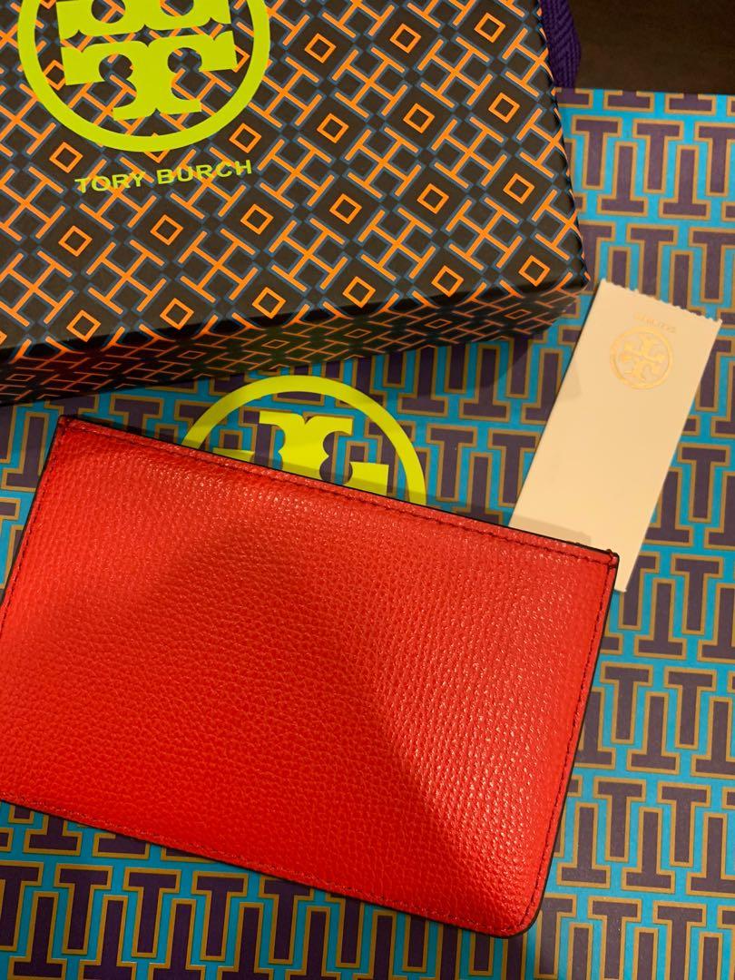 Ready Stock Authentic Tory Burch Kira slim card holder wallet with zip ...