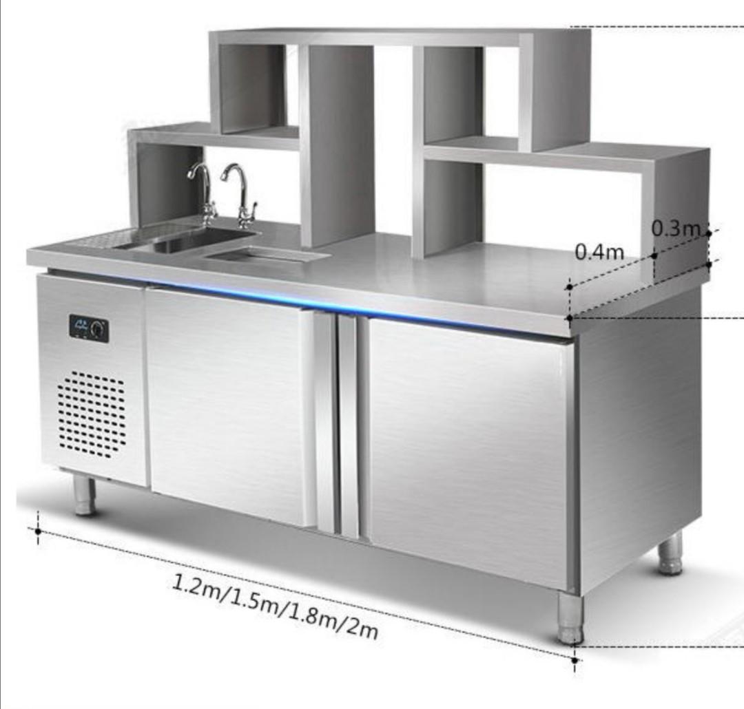 Stainless steel bar counter - commercial boba tea bar counter ...