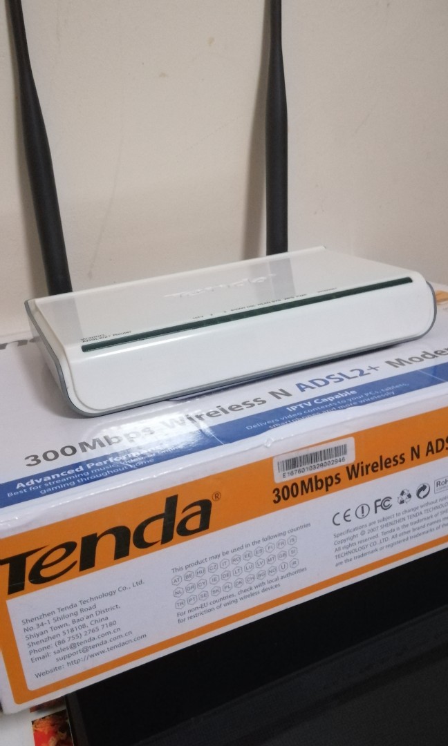 Tenda Adsl2 Modem Router, Computers & Tech, Parts & Accessories ...