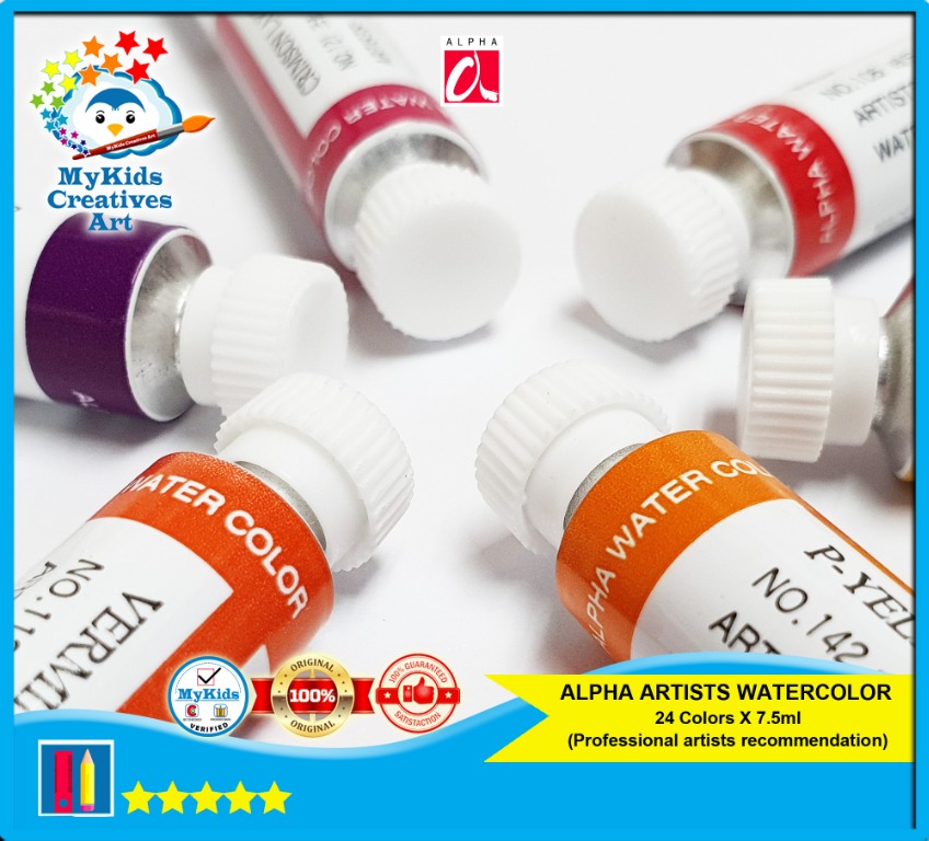 WATERCOLORS SET (ALPHA ARTISTS, KOREA), Hobbies & Toys, Stationery ...