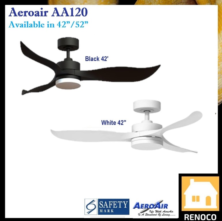 Aeroair AA120 Ceiling Fan, Furniture & Home Living, Lighting & Fans ...