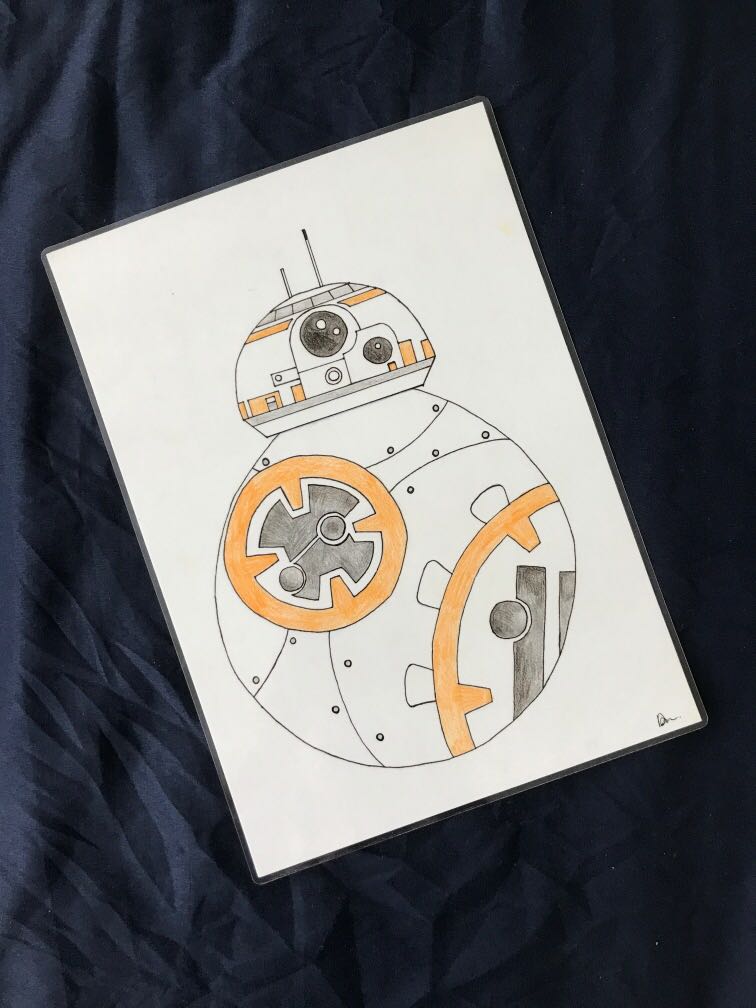 Star Wars BB8 drawing, Hobbies & Toys, Toys & Games on Carousell