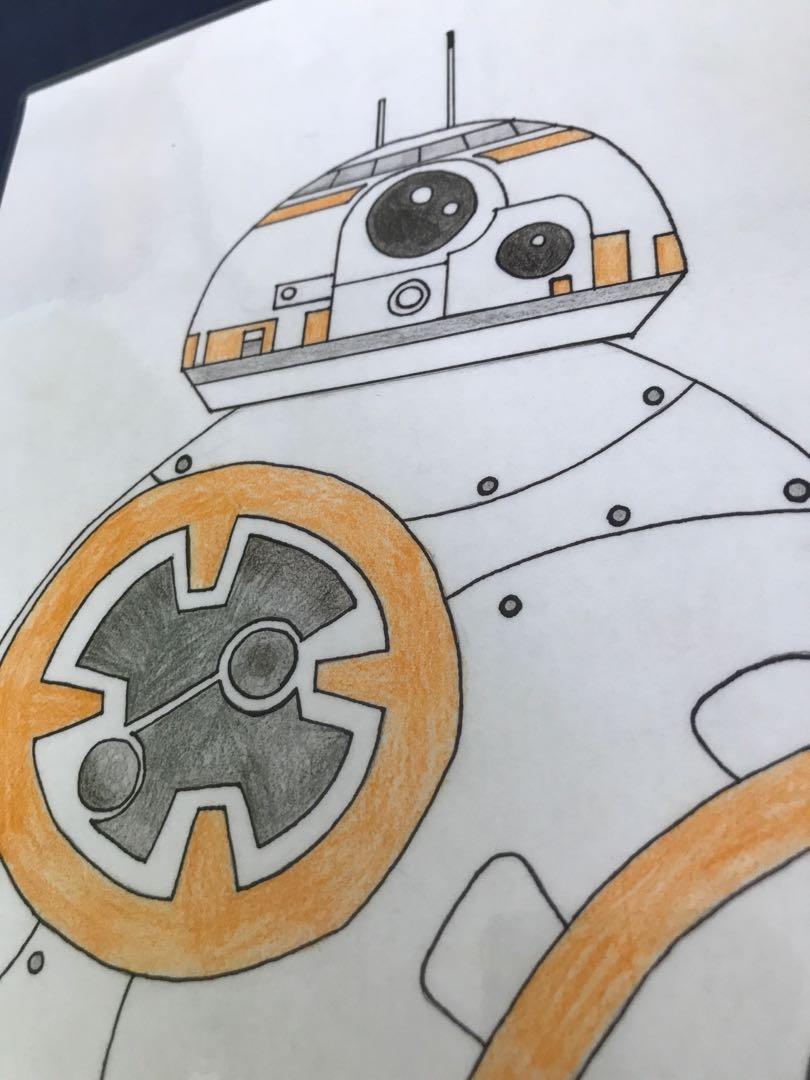 Star Wars BB8 drawing, Hobbies & Toys, Toys & Games on Carousell