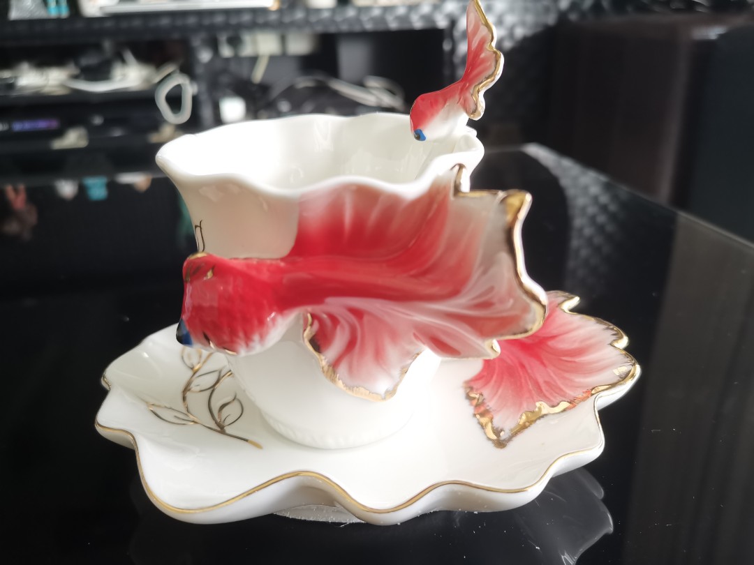 Beautiful 3D Goldfish Tea Cup, Everything Else on Carousell