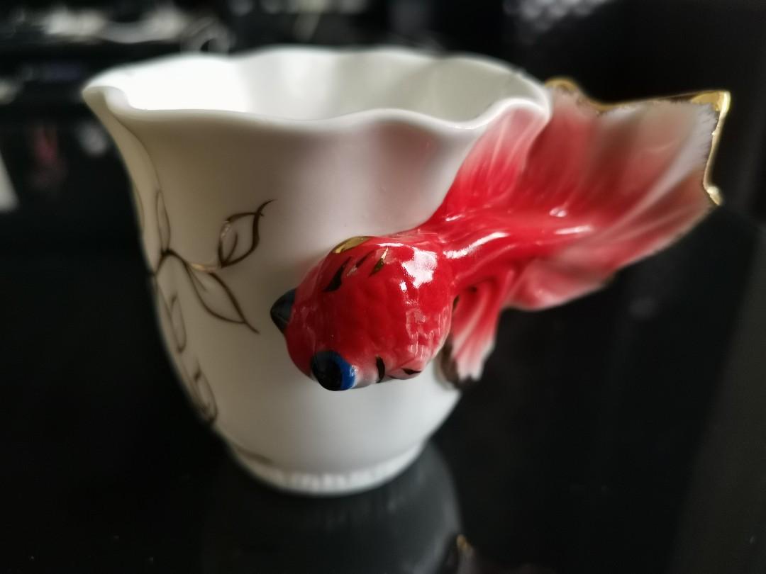 Beautiful 3D Goldfish Tea Cup, Everything Else on Carousell