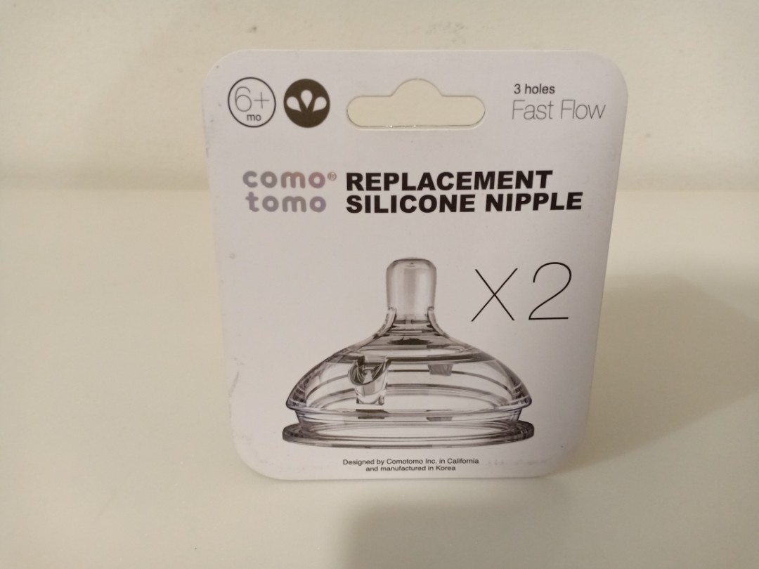 Comotomo 3 Holes Fast Flow Replacement Teats Nipples, Babies & Kids ...