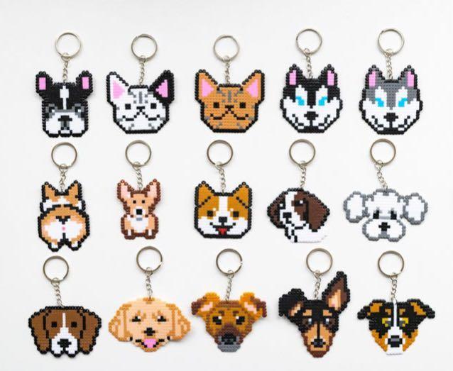 CORGI GOLDEN PUG KEYCHAIN HAMA BEADS PERLER BEADS, Hobbies & Toys ...