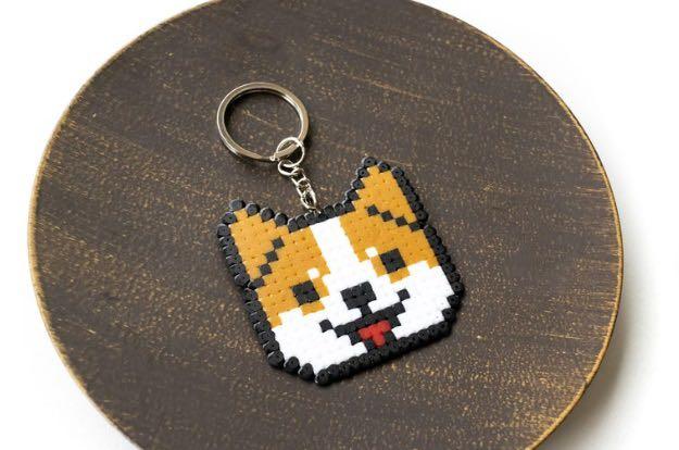 CORGI GOLDEN PUG KEYCHAIN HAMA BEADS PERLER BEADS, Hobbies & Toys ...