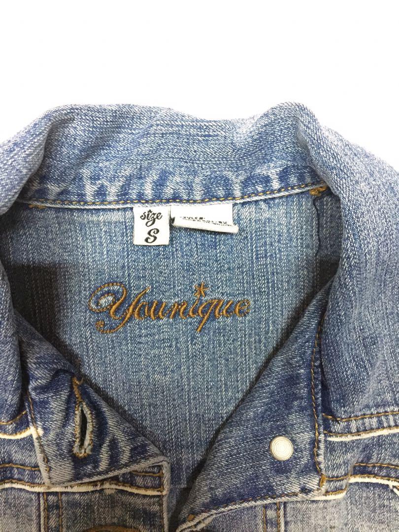 Half Denim Jacket, Women's Fashion, Tops, Others Tops on Carousell