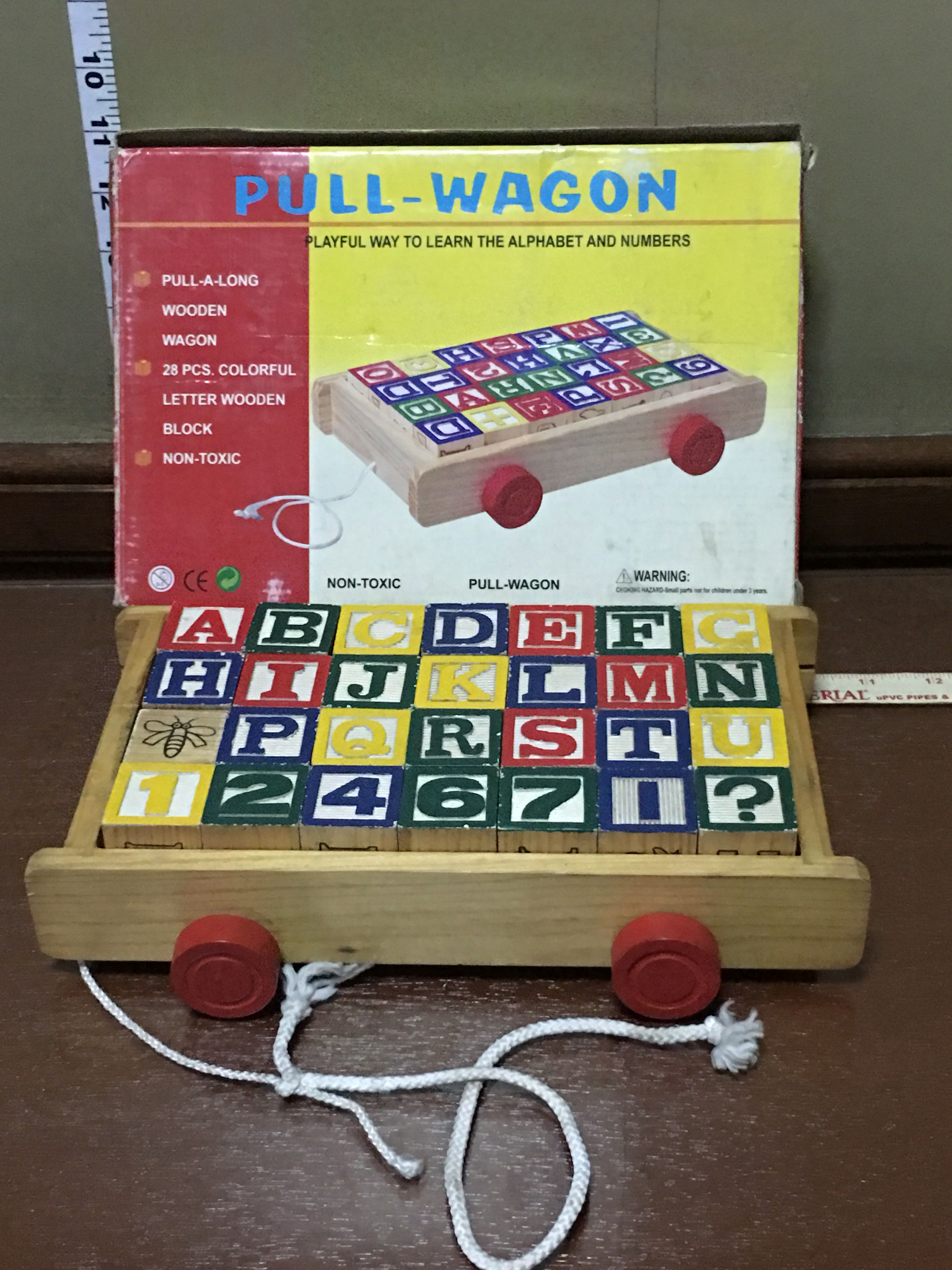 Learn Alphabet Numbers Picture Pull Wagon - PreLoved, Hobbies & Toys ...