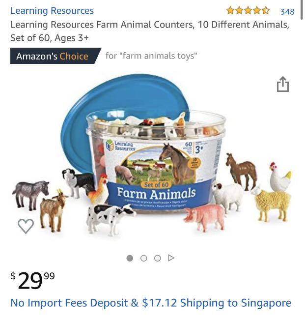 Learning Resources Farm Animal Counters, Hobbies & Toys, Toys & Games ...