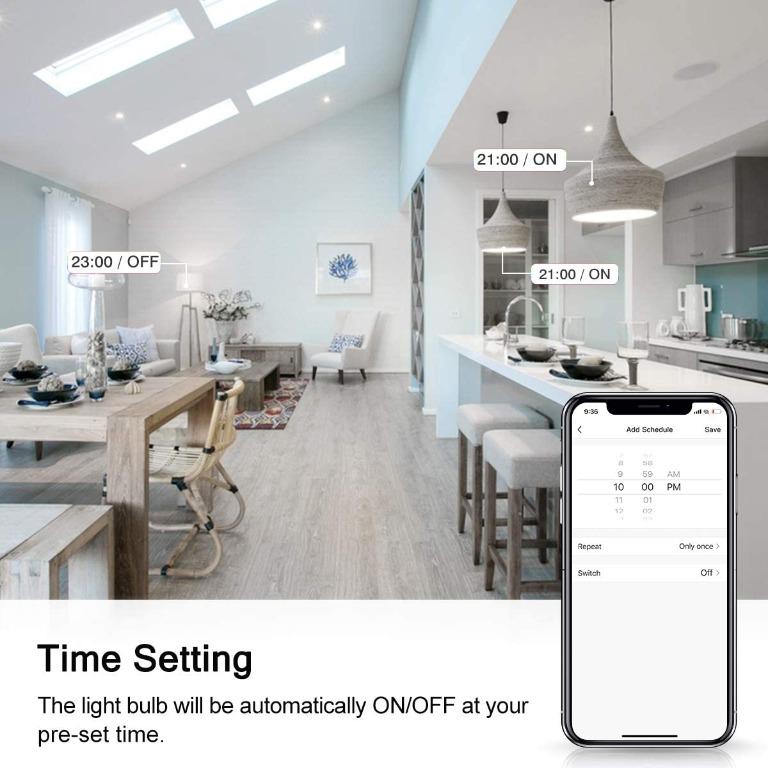 LOHAS Smart LED Bulb Dimmable, 50W Equivalent A19 Shape, Furniture ...