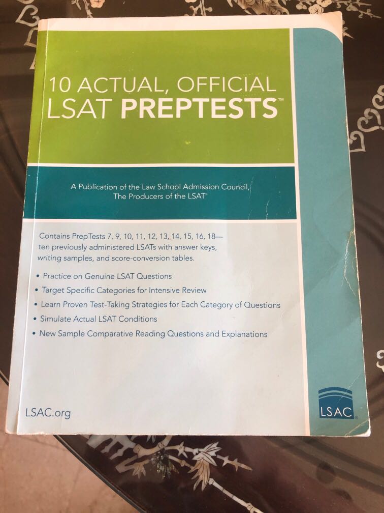 LSAT Preptests, Hobbies & Toys, Books & Magazines, Assessment Books on ...