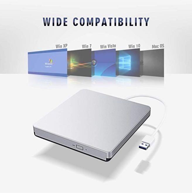 (M19) CD/DVD External Drive with USB3.0 and Type-C Interface, Faster ...