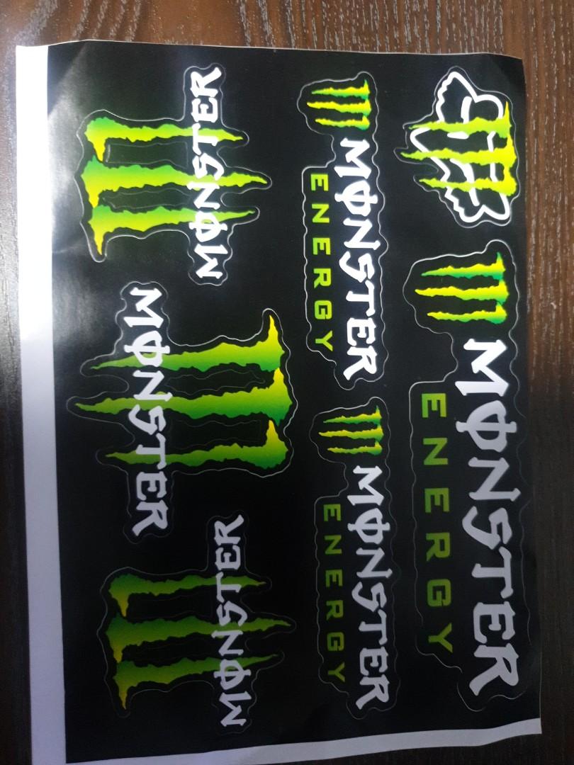 Monster energy sticker, Motorcycles, Motorcycle Accessories on Carousell