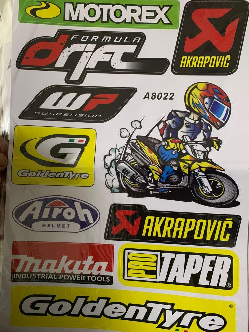 Motor bike Brand stickers, Motorcycles, Motorcycle Accessories on Carousell