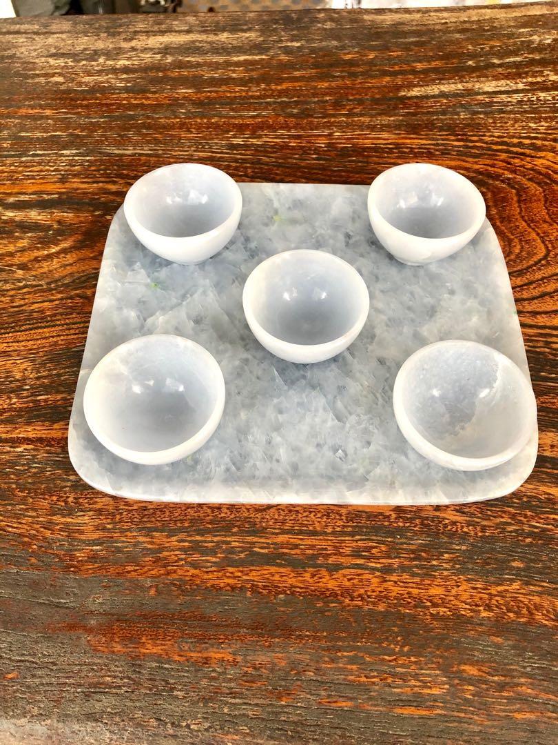 Myanmar hand carved jade tea pot set, Furniture & Home Living ...