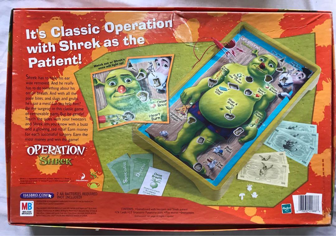 Operation Shrek boardgame, Hobbies & Toys, Toys & Games on Carousell