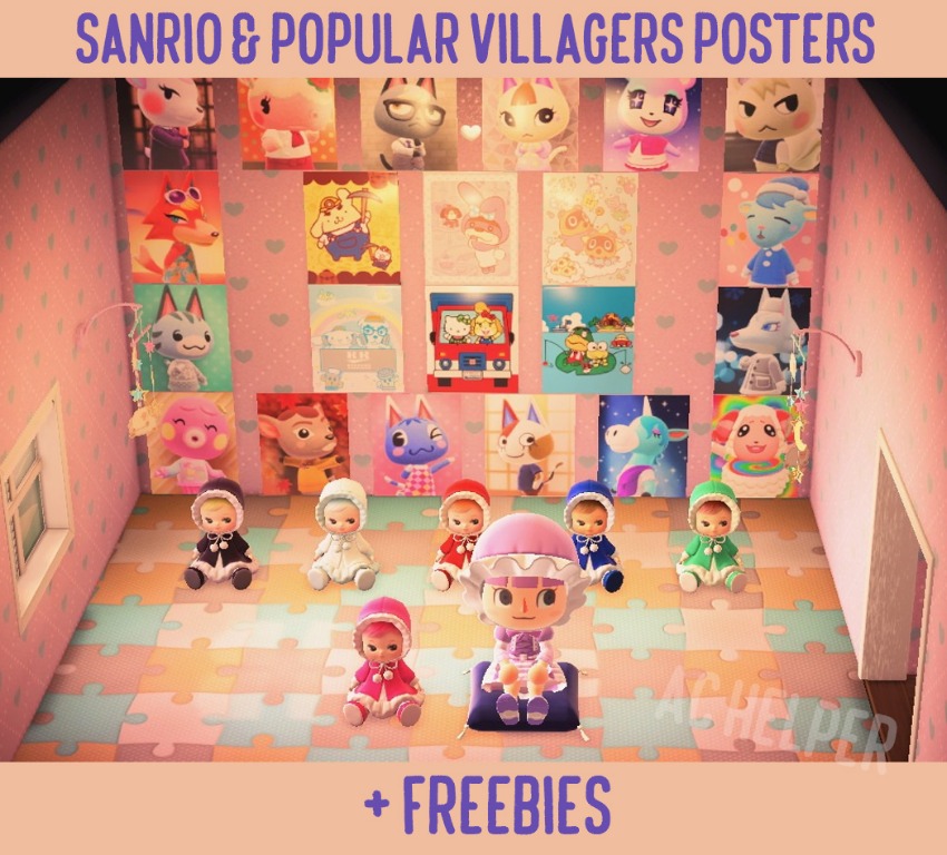 Sanrio & Popular Villagers Poster Set - with freebies! Animal Crossing ...