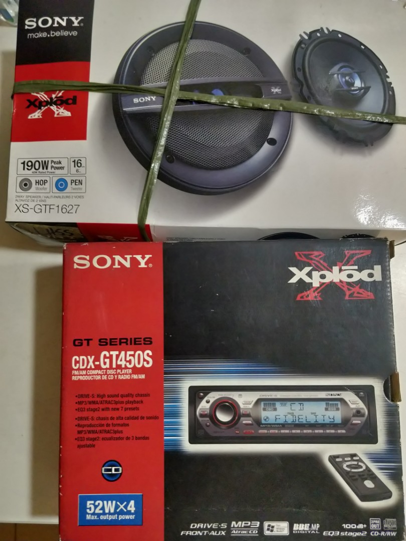 Sony Xplod Set Bundle Car Audio System Head Unit and Speakers, Car Parts & Accessories, Audio ...