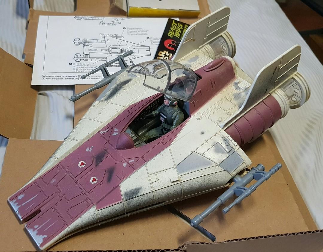 star wars potf power of the force trilogo tri-logo A-Wing Fighter ...