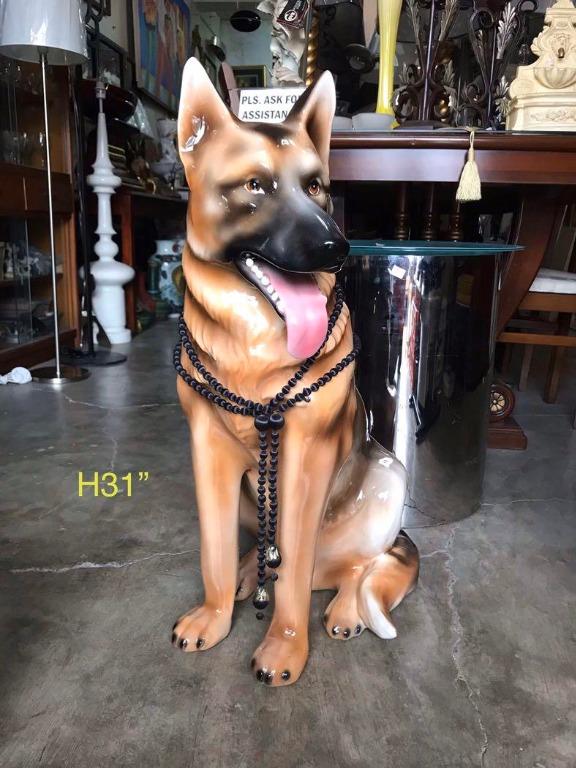 Vintage life size porcelain dog statue, Hobbies & Toys, Memorabilia ...