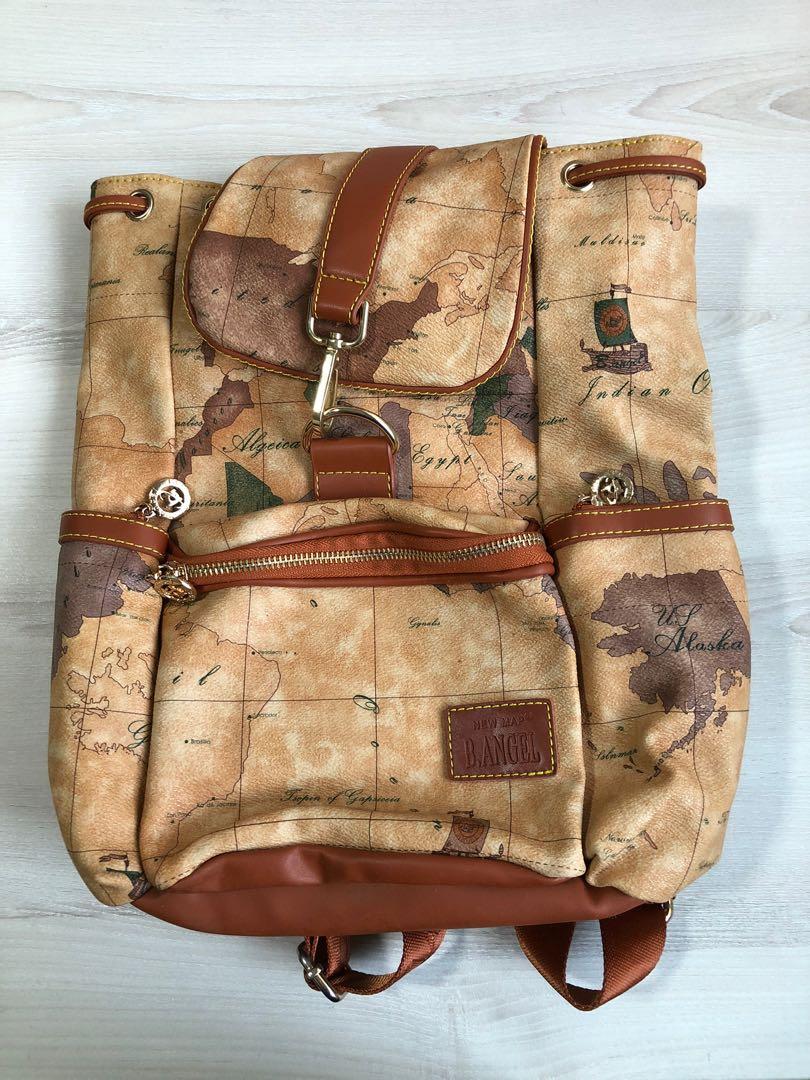 World Map backpack, Women's Fashion, Bags & Wallets, Backpacks on Carousell
