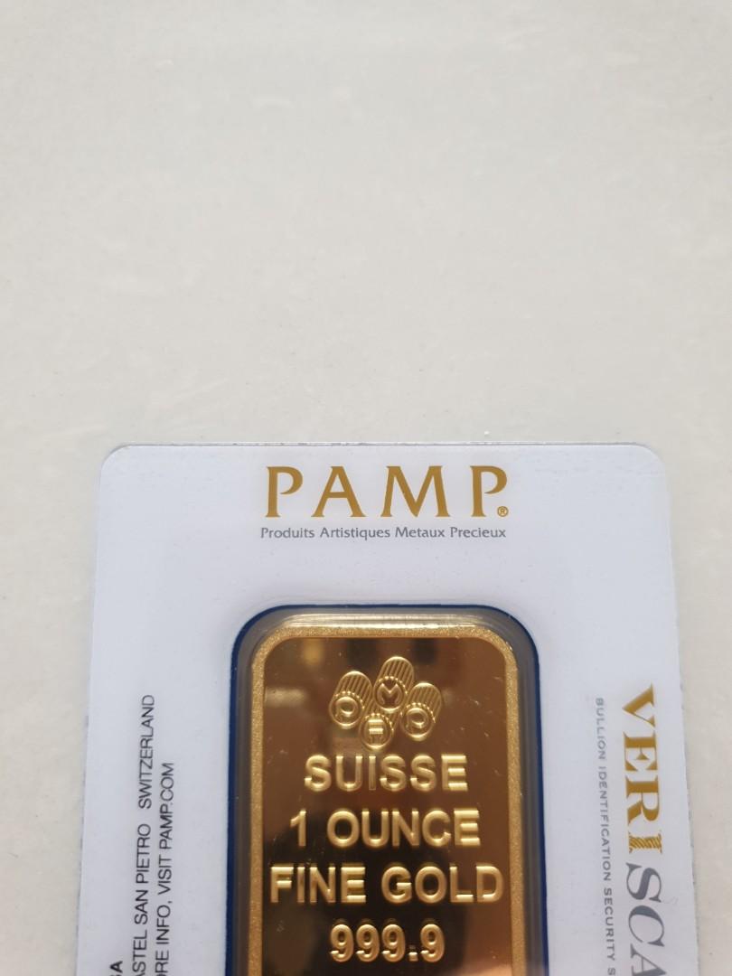 1 oz PAMP Gold Bar, Vintage & Collectibles, Vintage Watches & Jewelry ...