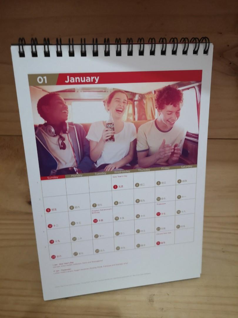 2014 Coca Cola Table Calendar, Hobbies & Toys, Collectibles ...