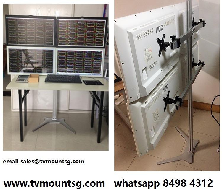 4 Monitor floor stand for 4 X Display to 27″ WHATSAPP9856 7355 PP0523 ...