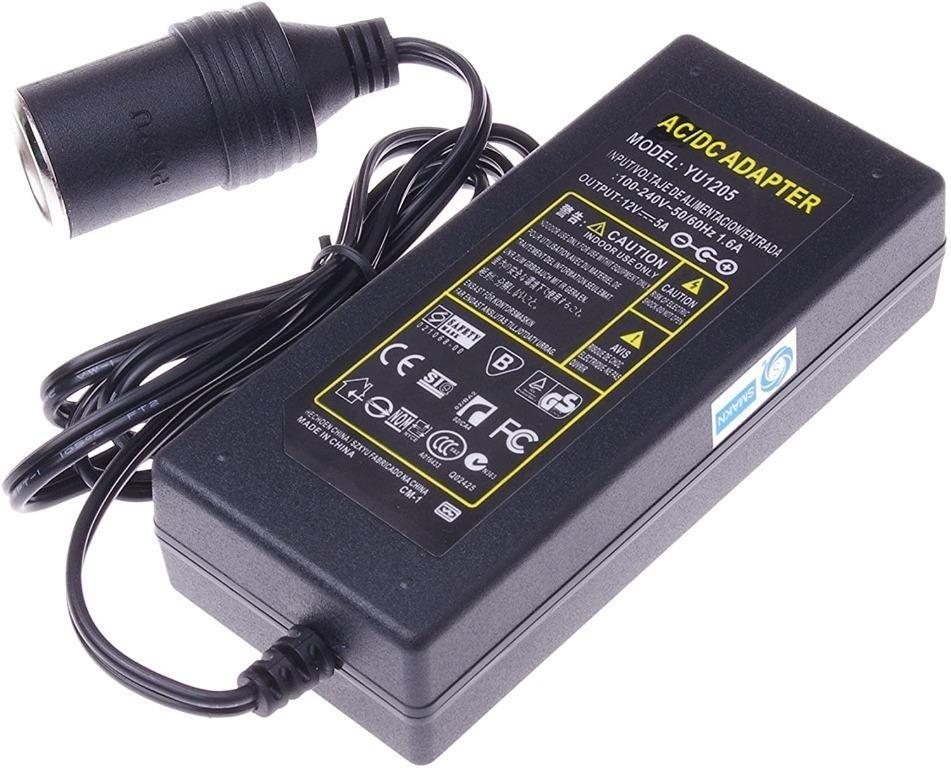 AK152 Power Supply AC to DC Adapter Car Cigarette Lighter Socket 12V/5A ...