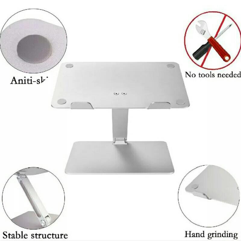 BEESCLOVER Laptop Stand Aluminum Alloy Desktop Shelf Foldable and Multi ...