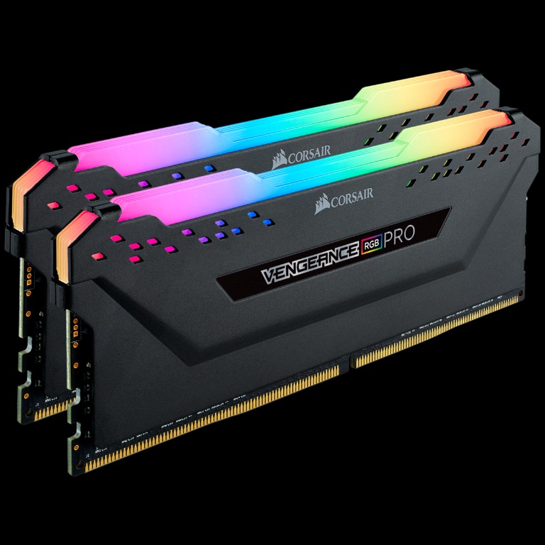 Corsair Vengeance® Rgb Pro 32gb 2 X 16gb Ddr4 Dram 3200mhz C16 Amd Ryzen Memory Kit — Black 
