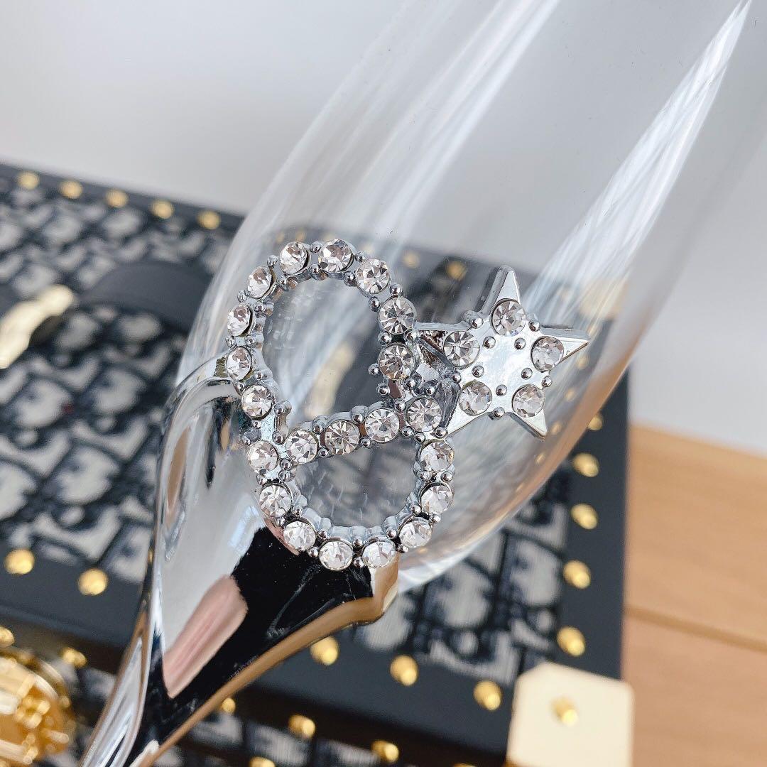 Dior glass wine set new, Furniture & Home Living, Home Decor, Vases ...