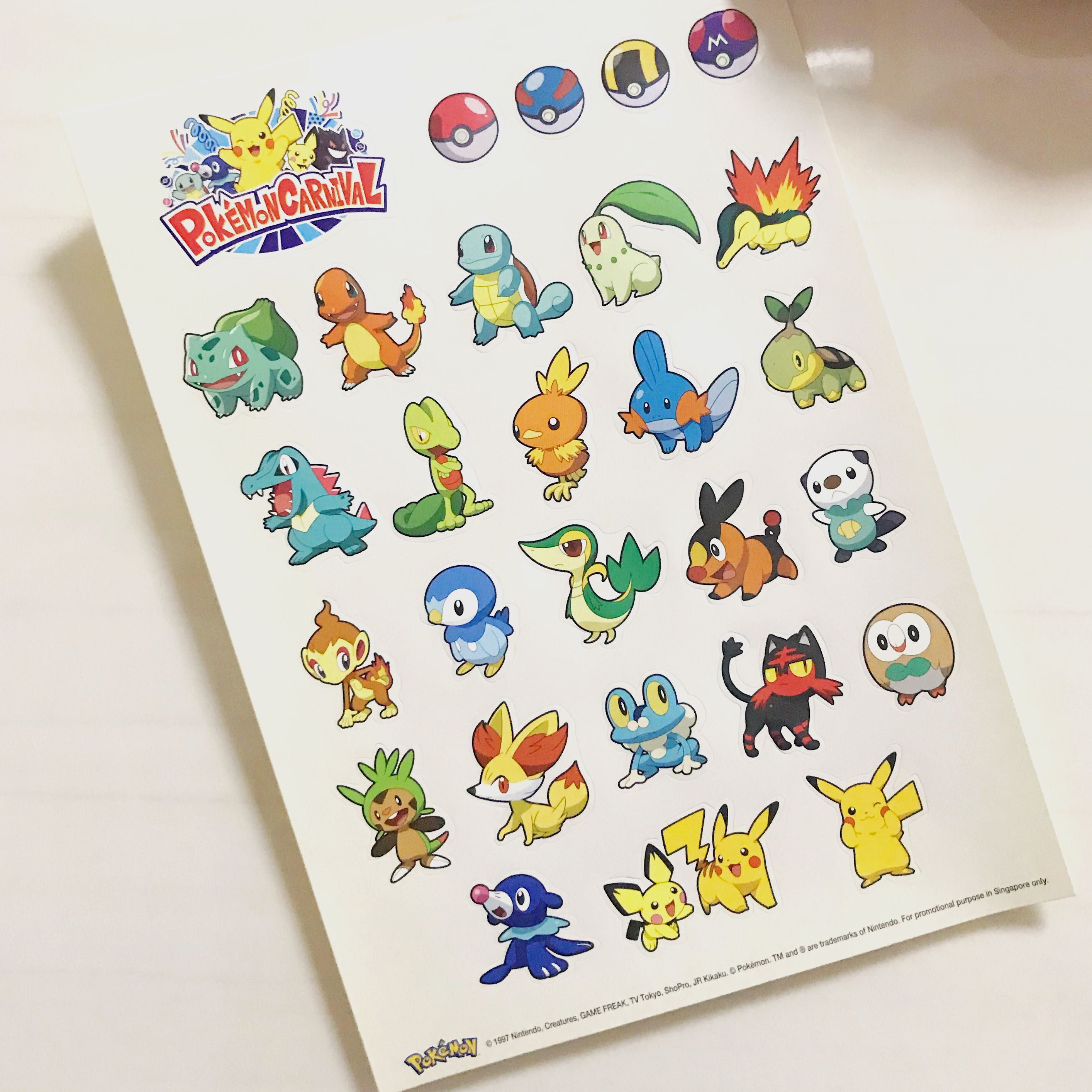 Free! POKEMON STICKER SHEET, Free Items on Carousell