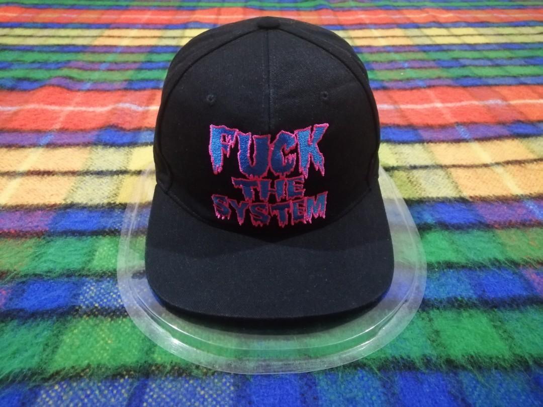 Fuck The System Cap by Bratson, Men's Fashion, Watches & Accessories ...