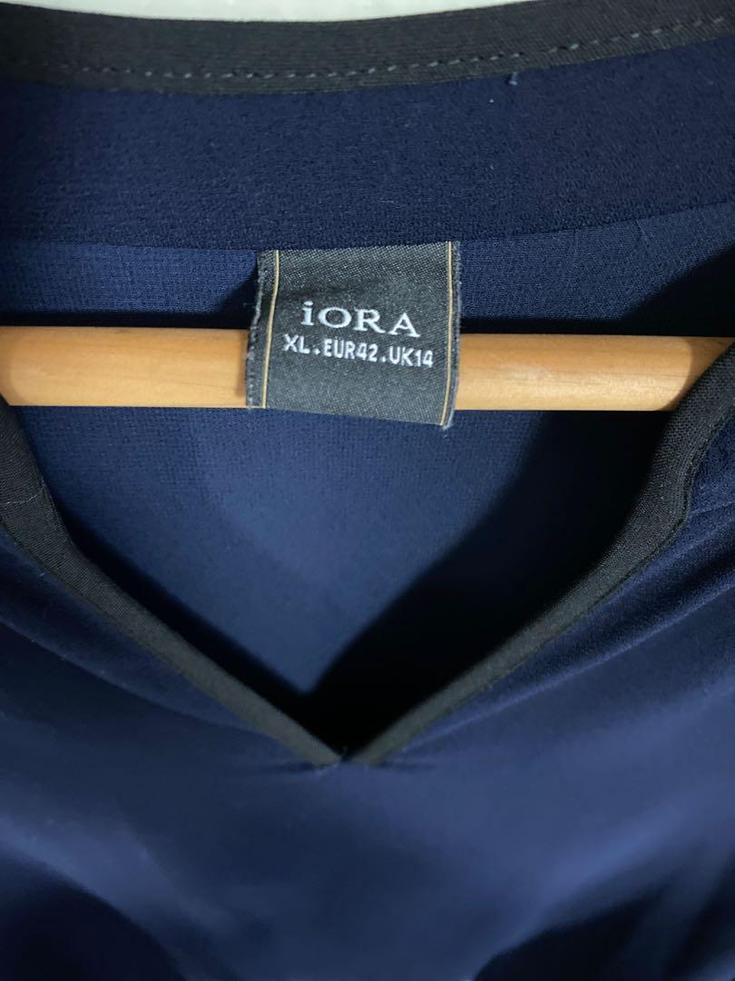 IORA Navy Shift Dress, Women's Fashion, Clothes, Dresses & Skirts on ...