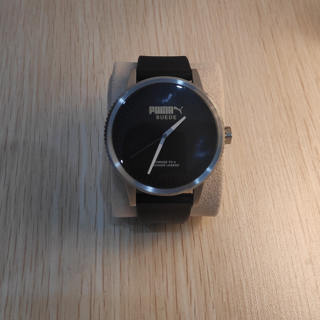 Jam Tangan Puma Suede Black PU104101001, Fesyen Pria, Jam Tangan di ...